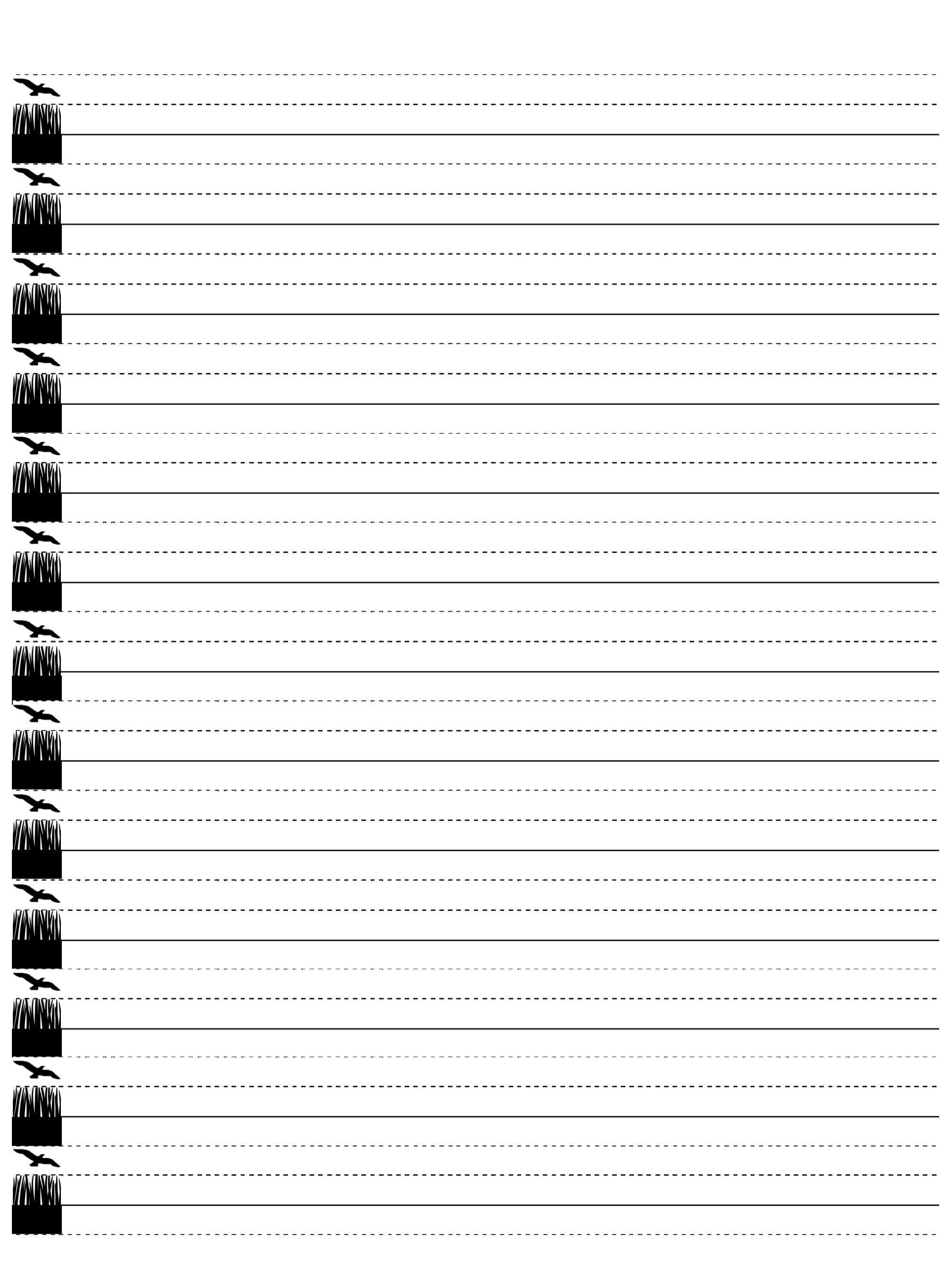 Handwriting Lined Pages, Printable Writing Lines, Lined Paper for ...