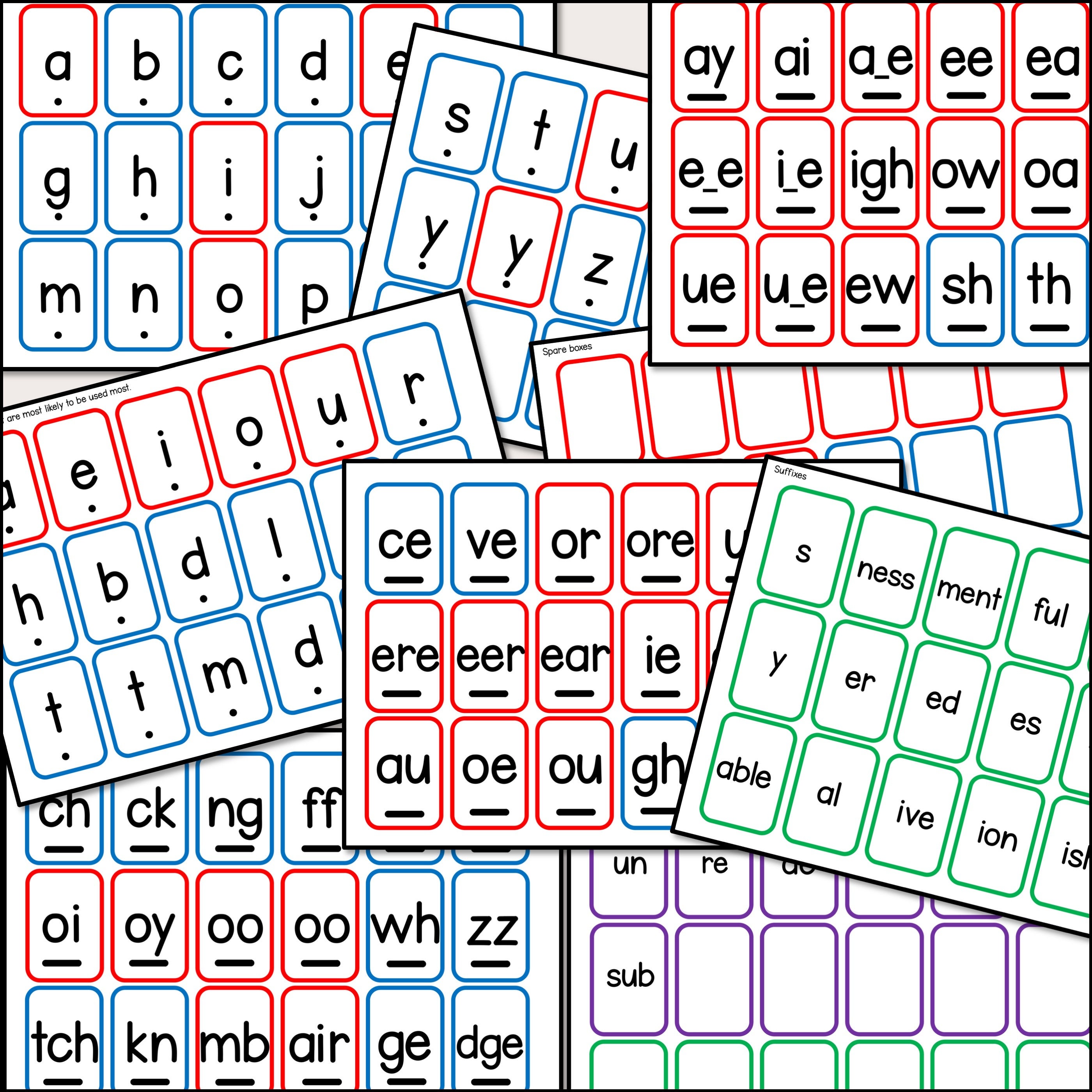 Letter Tiles for Making Words, Spelling Words and Reading Practice ...