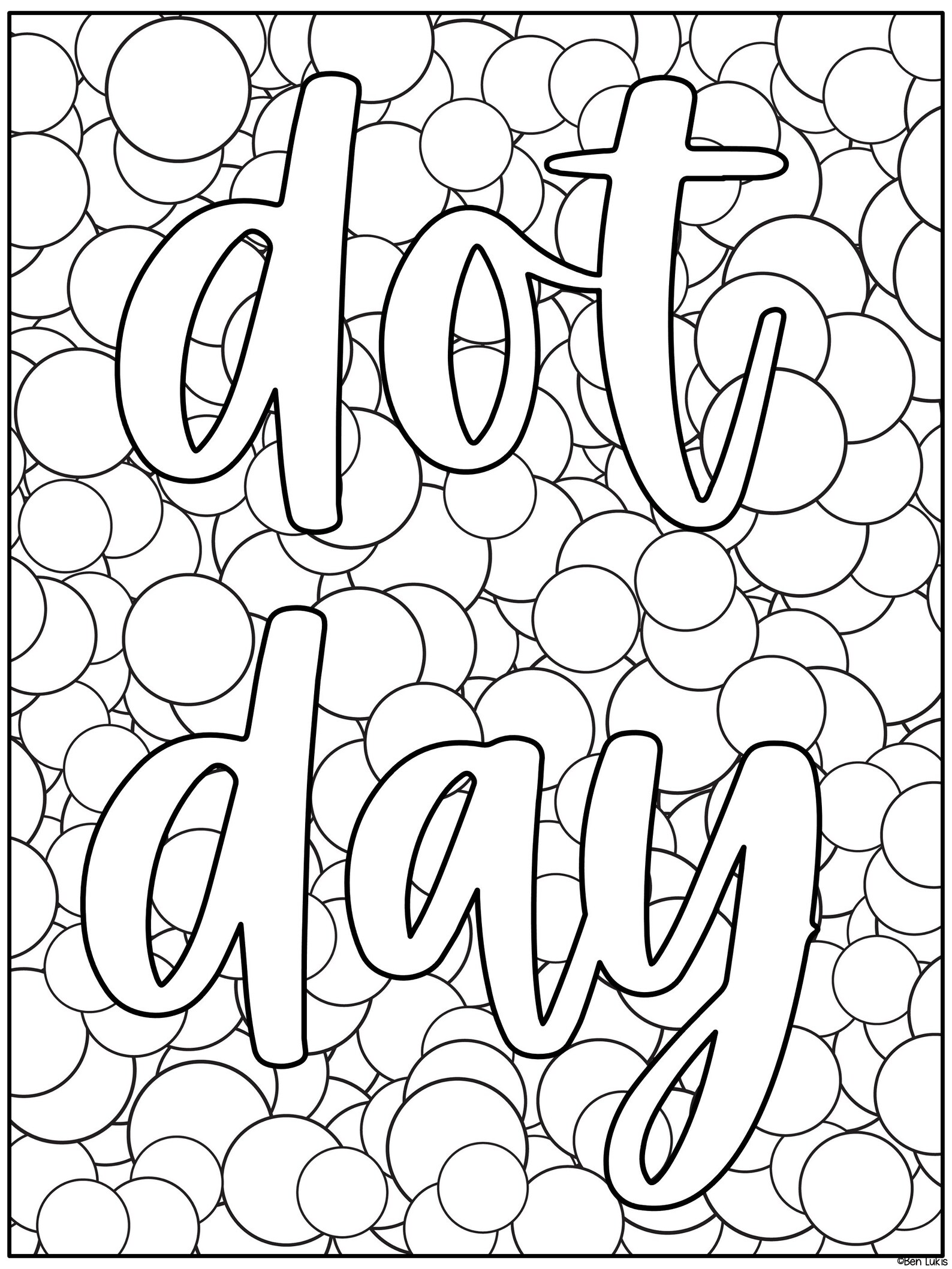 International Dot Day Coloring Pages, Printable Activity for Kids, Fun ...