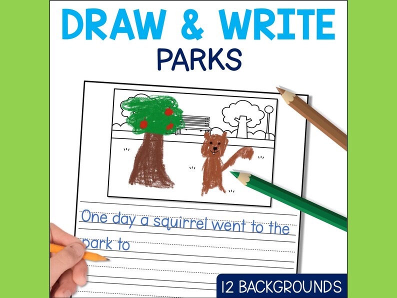 Writing Inspiration, Write and Draw, Parks and Outside, Handwriting ...