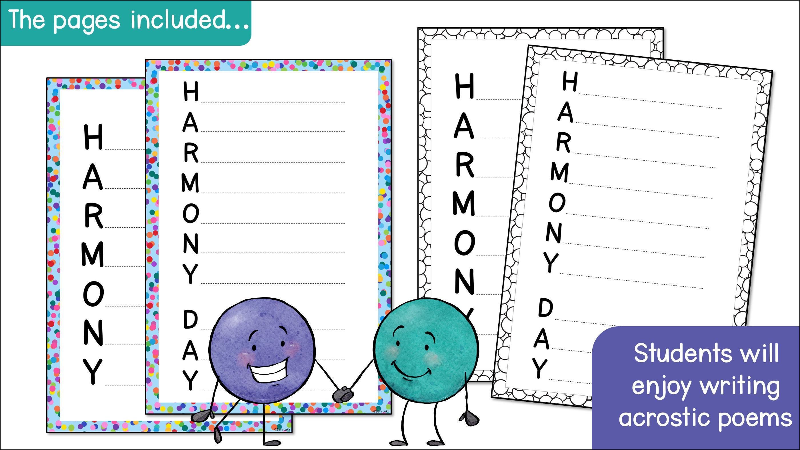 Harmony Day & Harmony Week Activity Sheets for Kids, Cultural Inclusion ...