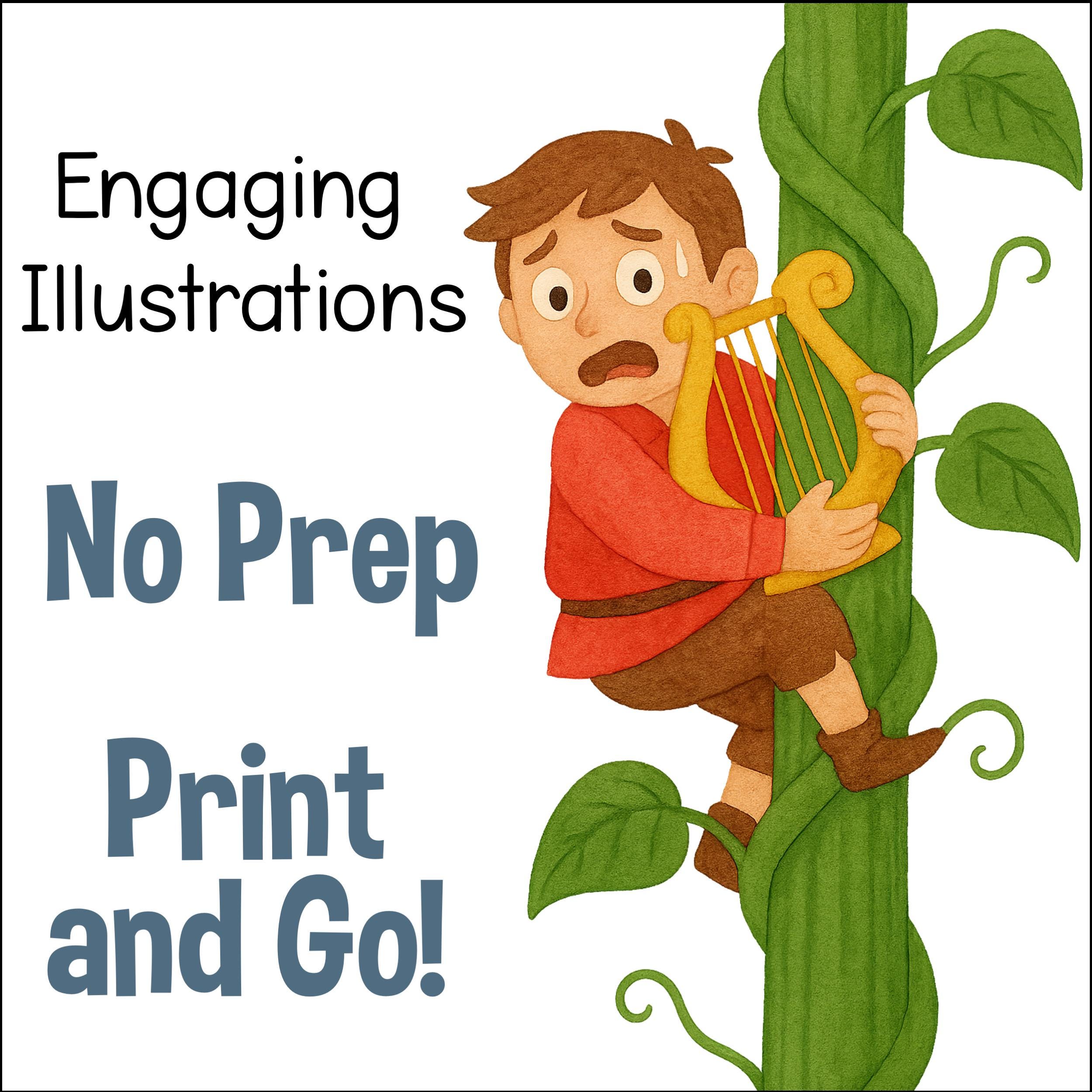 Jack and the Beanstalk Reading Passages, Fairy Tale to Read, Fairytales ...