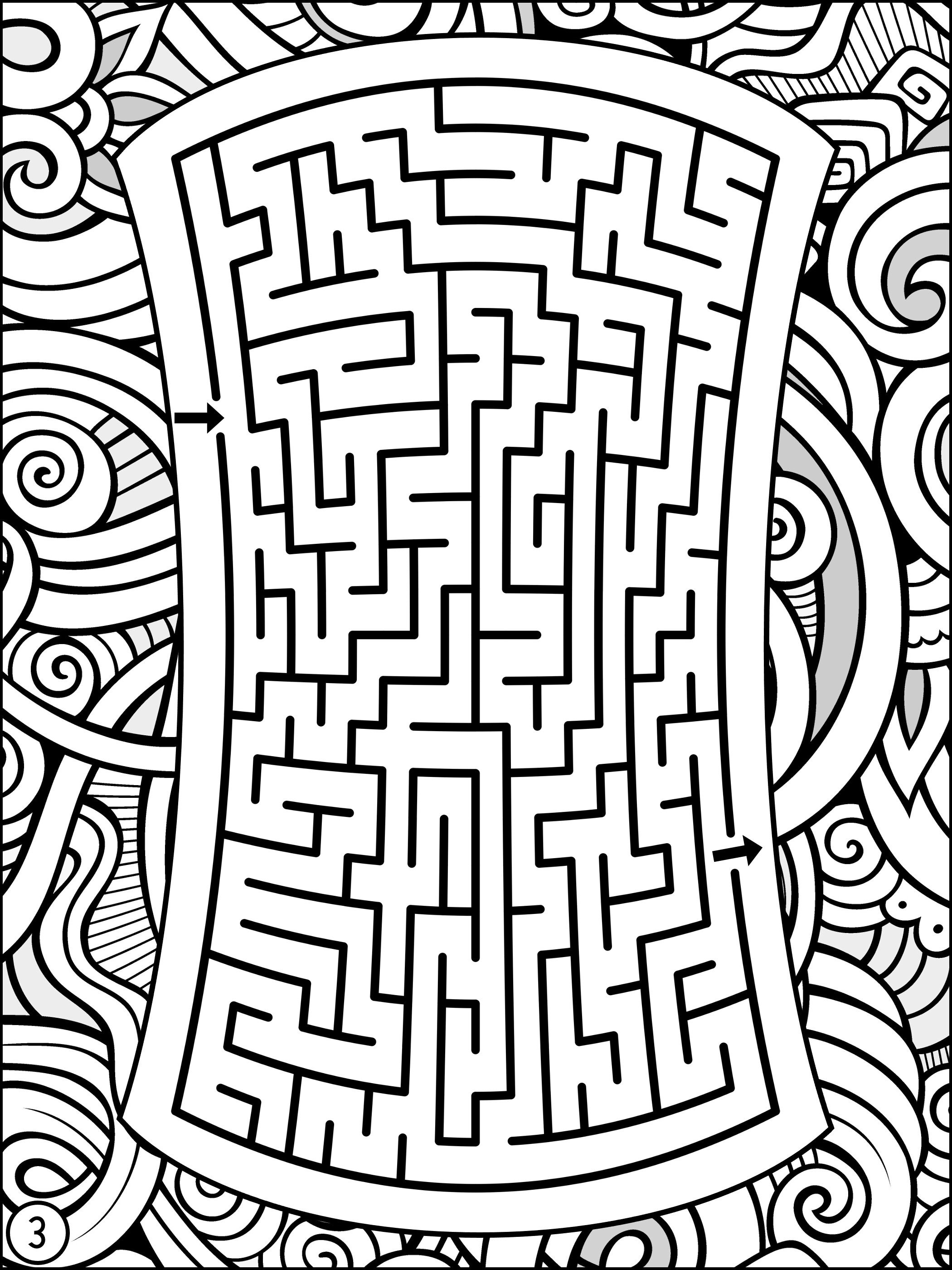 Printable Maze Coloring Pages, Kids Activity Book, PDF Download, Home ...