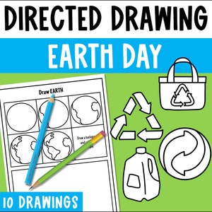 Earth Day Directed Drawings, Reduce Reuse Recycle, How to Draw a Tree ...