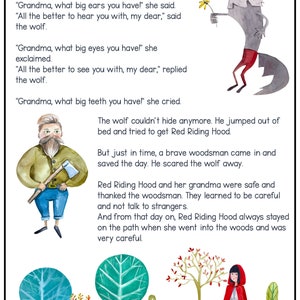 Little Red Riding Hood Reading Passages, Fairy Tale to Read ...