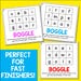 Boggle Cards for Spelling and Making Words, Printable PDF Boggle ...