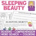 Sleeping Beauty Comprehension Worksheets, Reading Activities, Word ...