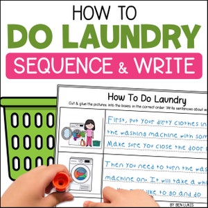 How to Do Laundry Procedural Writing Sequencing & Sentence - Etsy