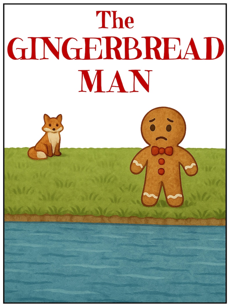 Gingerbread Man Reading Passages, Fairy Tale Printable (PDF) - Etsy