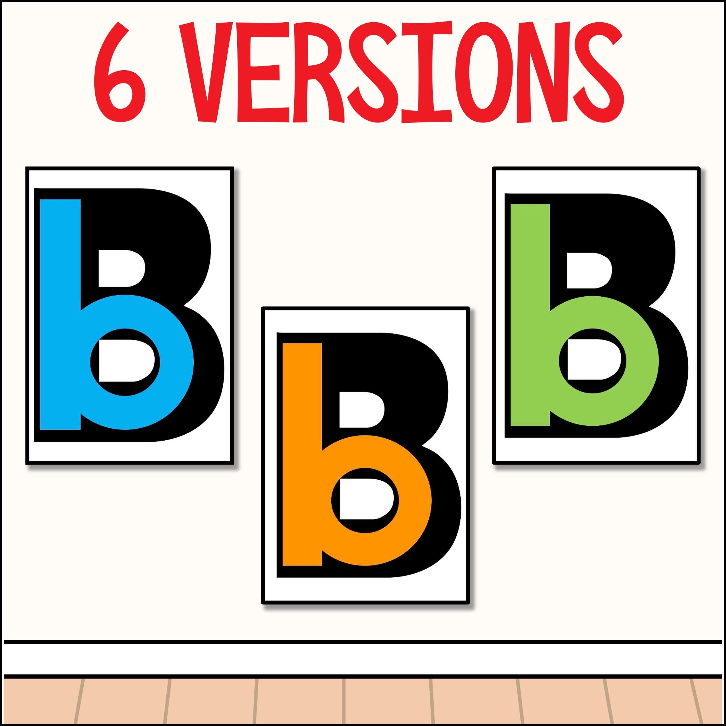 B Letter Reversals Posters, Printable Handwriting Poster, B Letter ...