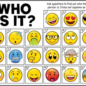 Guess Who Game Sheets, Kids Party Game, Fun Puzzles for Road Trips and ...