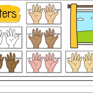 Left and Right Hand Direction Visuals, Desk Visuals & Classroom Wall ...