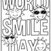 World Smile Day Coloring Pages, Fun Coloring for Kids, Printable PDF ...