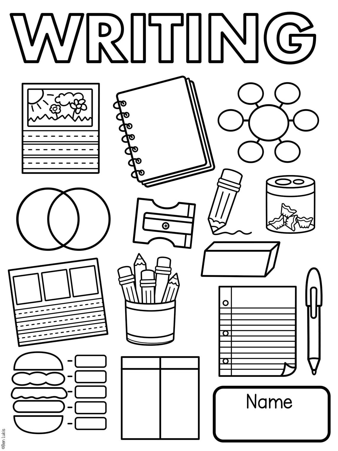 Editable Book Covers for Journals & Notebooks, Printable School Subject ...