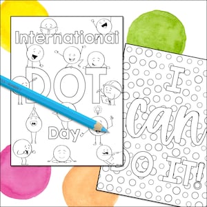 Dot Day Coloring Pages, Printable Activity for Kids, International Dot ...