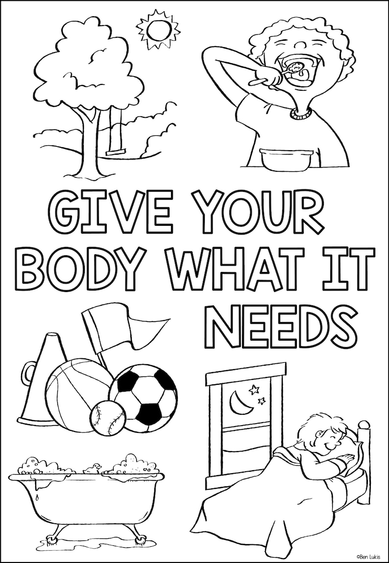 World Mental Health Day Coloring Pages, Digital Download, Self Care ...