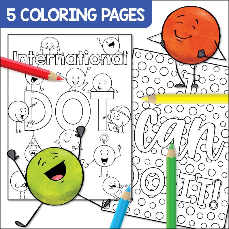 International Dot Day Coloring Pages, Word Search, Drawing Challenge ...