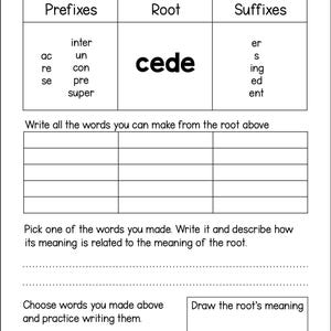 Making Words With Word Bases, Prefixes and Suffixes, Word Study ...