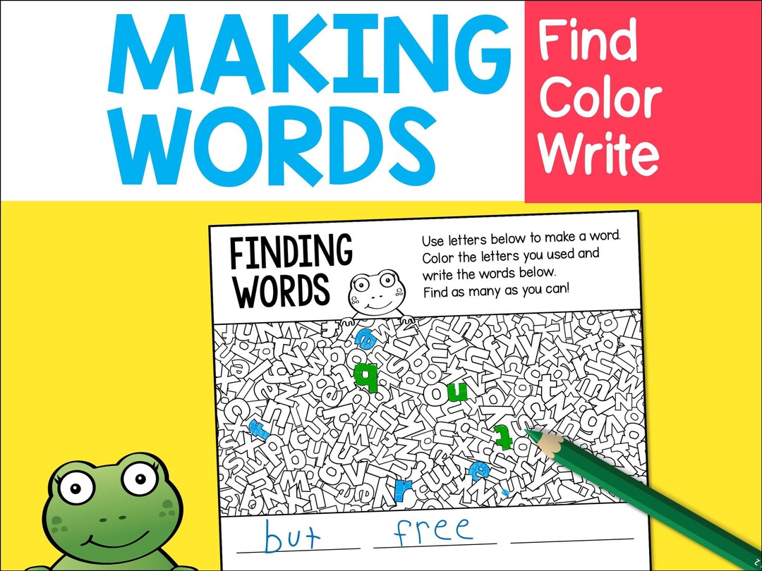 Word Building Activity Worksheets, Making Words and Spelling Activities ...
