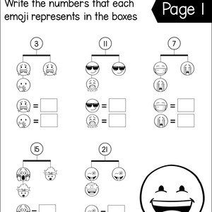 Near Doubles Math Facts Worksheets, Early Algebra Math Mobiles ...