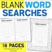 Blank Word Search Templates for Kids, Printable PDF Blank Puzzle Pages ...