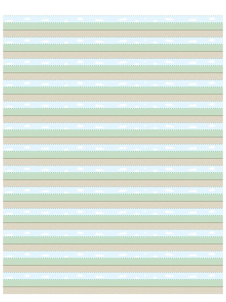 Handwriting Lined Pages, Printable Writing Lines, Lined Paper for ...