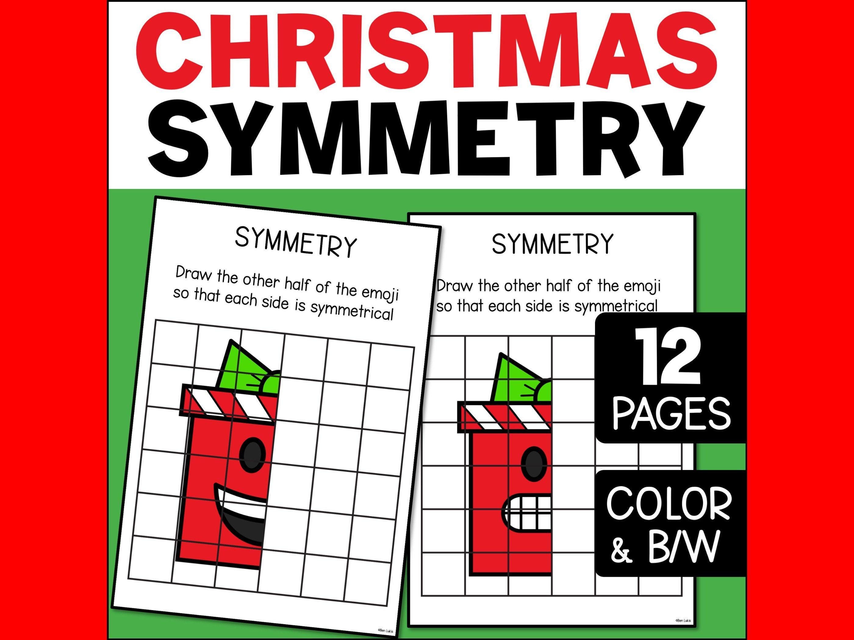 Christmas Symmetry Worksheets