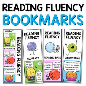 Reading Fluency Bookmarks for Kids, Printable Homeschool & Home Reading ...