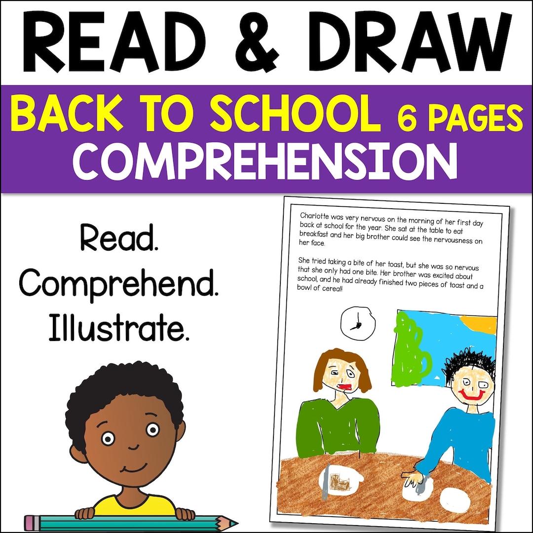 Reading Comprehension Passages About Going Back to School to - Etsy