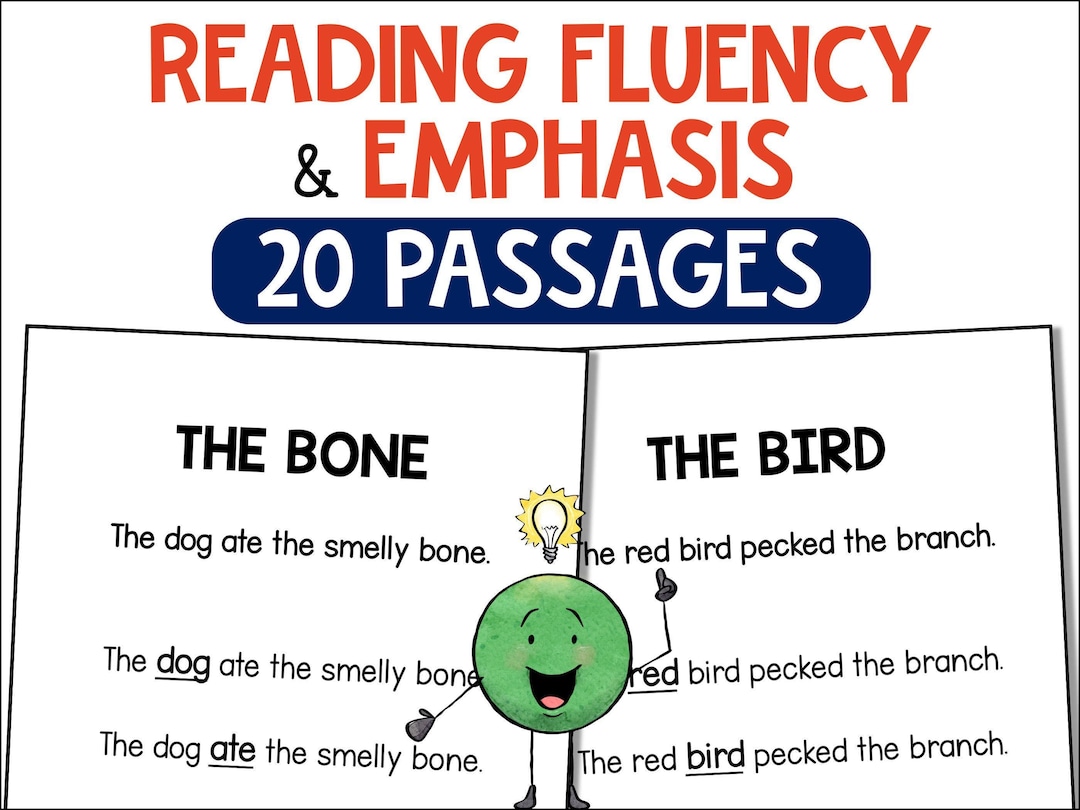 Reading Fluency Passages, Emphasis Practice (digital Download) - Etsy