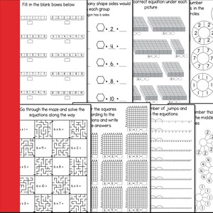Multiplication Practice Worksheets for 6 Times Table, Printable ...