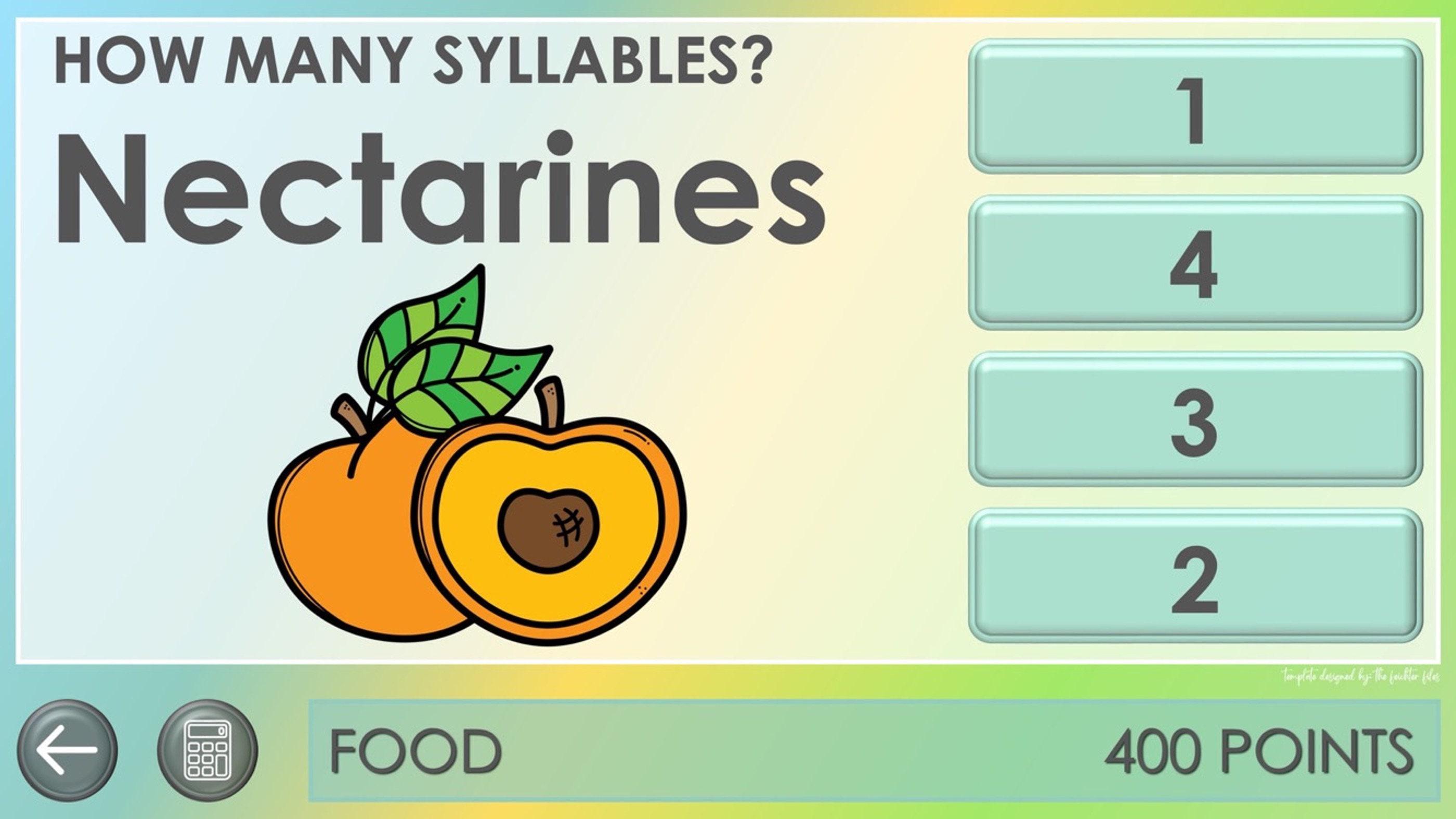 Counting Syllables Powerpoint Game for Phonological Awareness Practice ...