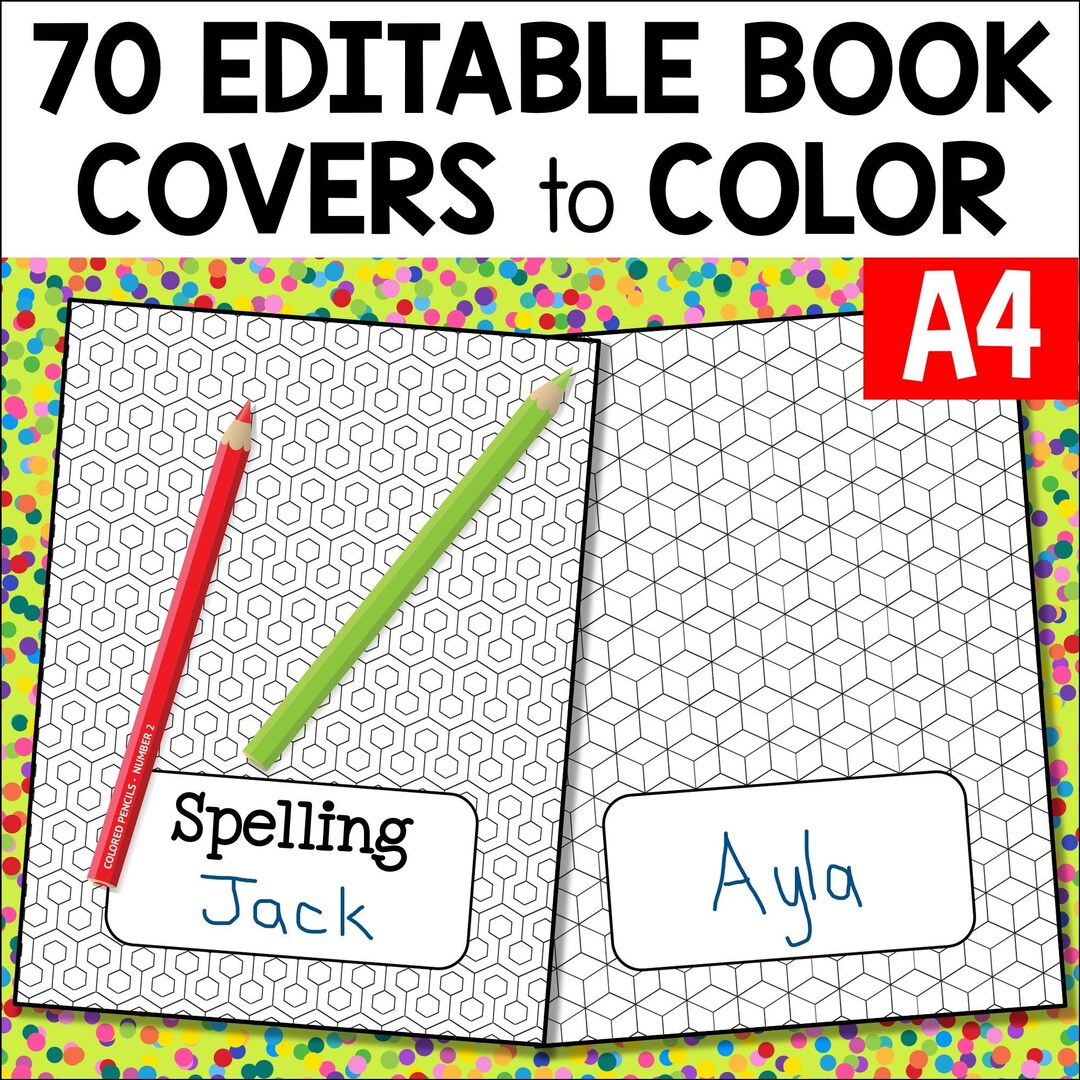 Editable School Book Covers A4 Cover Pages for Back to - Etsy UK