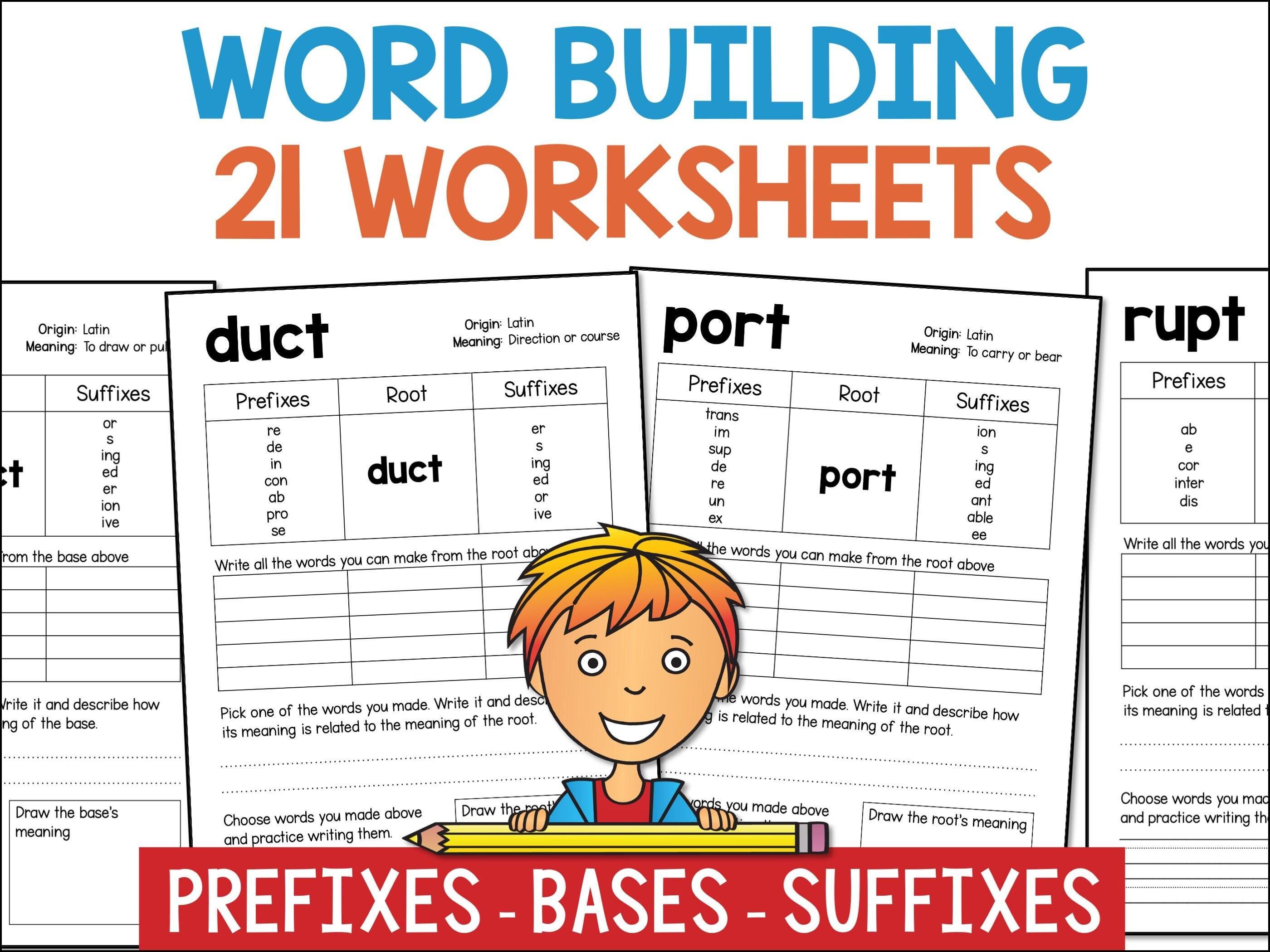 Making Words With Word Bases, Prefixes and Suffixes, Word Study ...