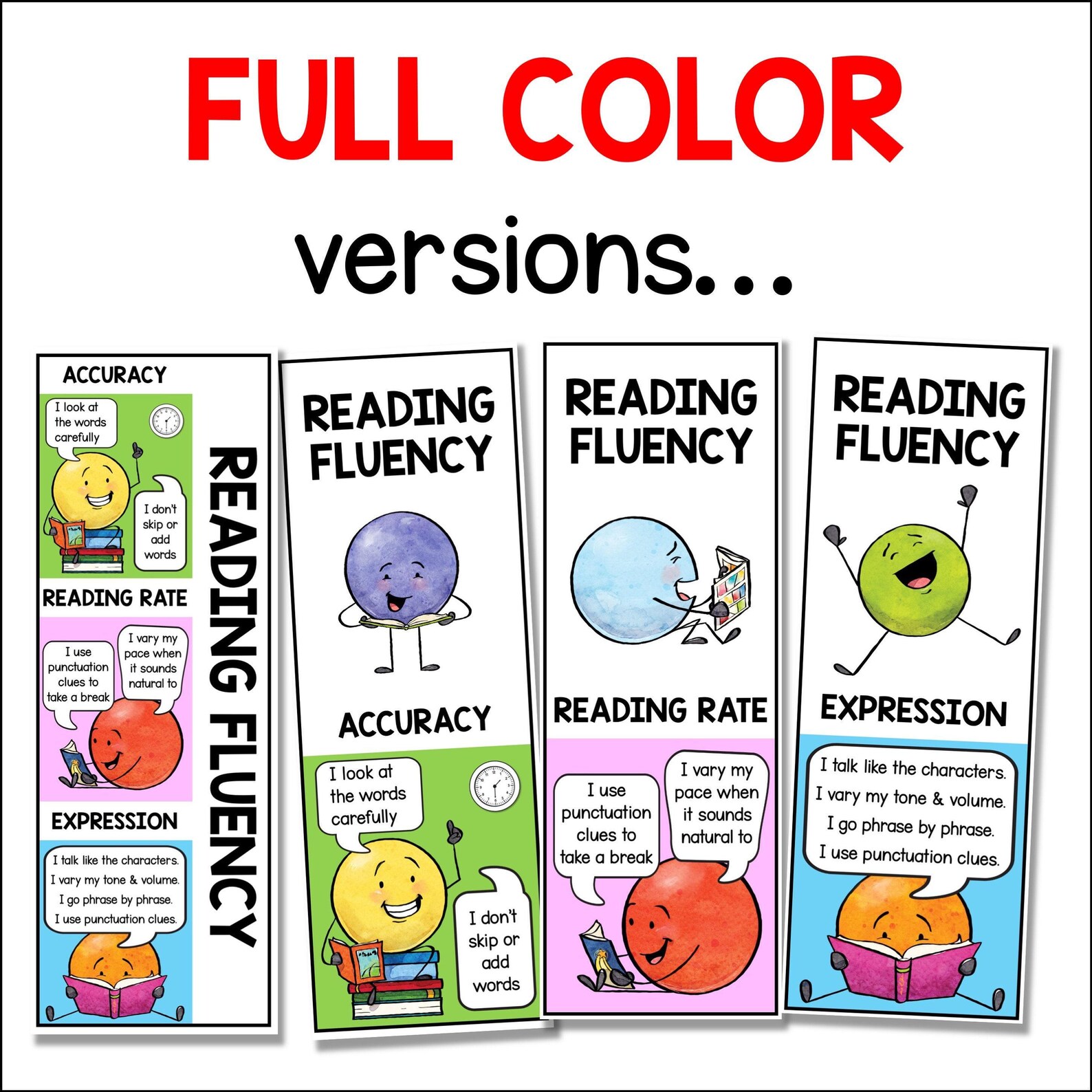 Reading Fluency Bookmarks for Kids, Homeschool Reading Tips (digital ...