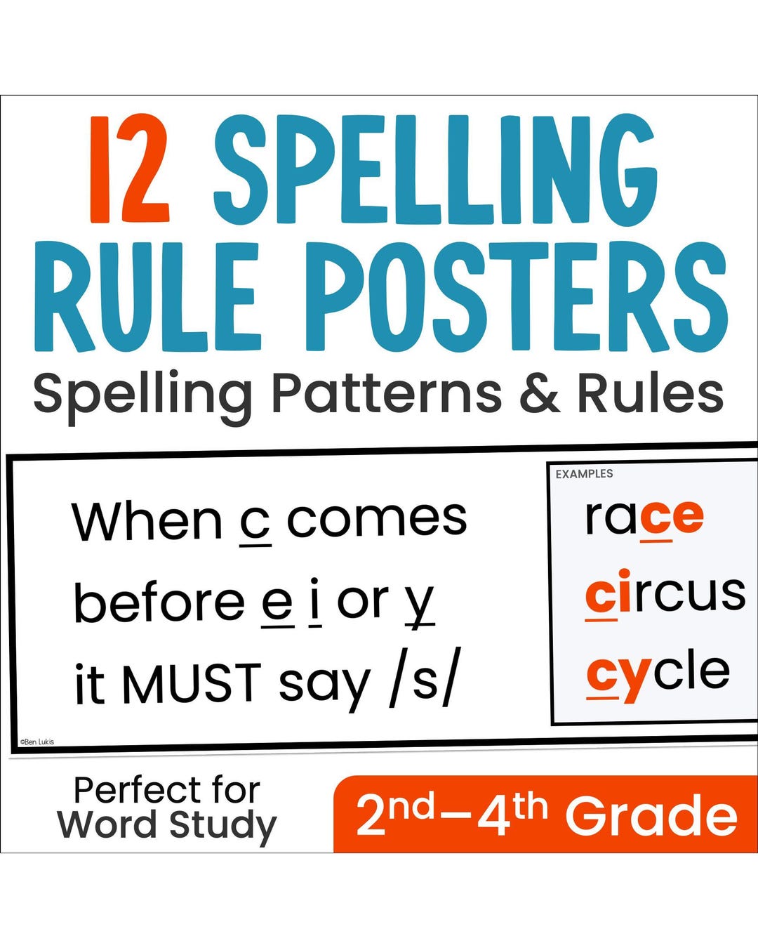 Spelling Rules Posters, Phonics Charts, Teacher & Homeschool Resource ...