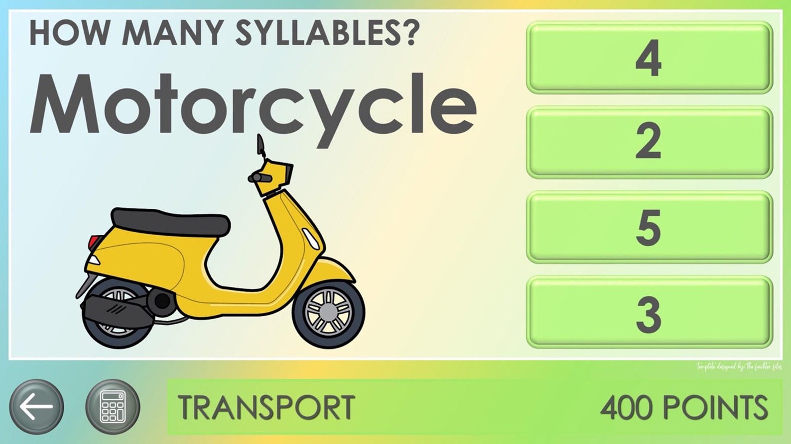 Counting Syllables Powerpoint Game for Phonological Awareness Practice ...