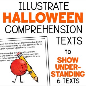 Halloween Reading Comprehension Passages to Illustrate, Read and ...