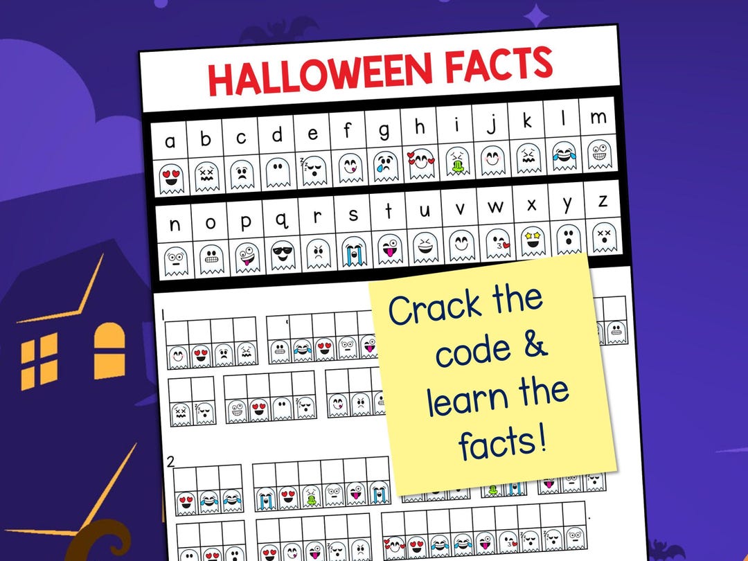 Halloween Activity for Kids, Crack the Code Worksheet, Secret Code ...