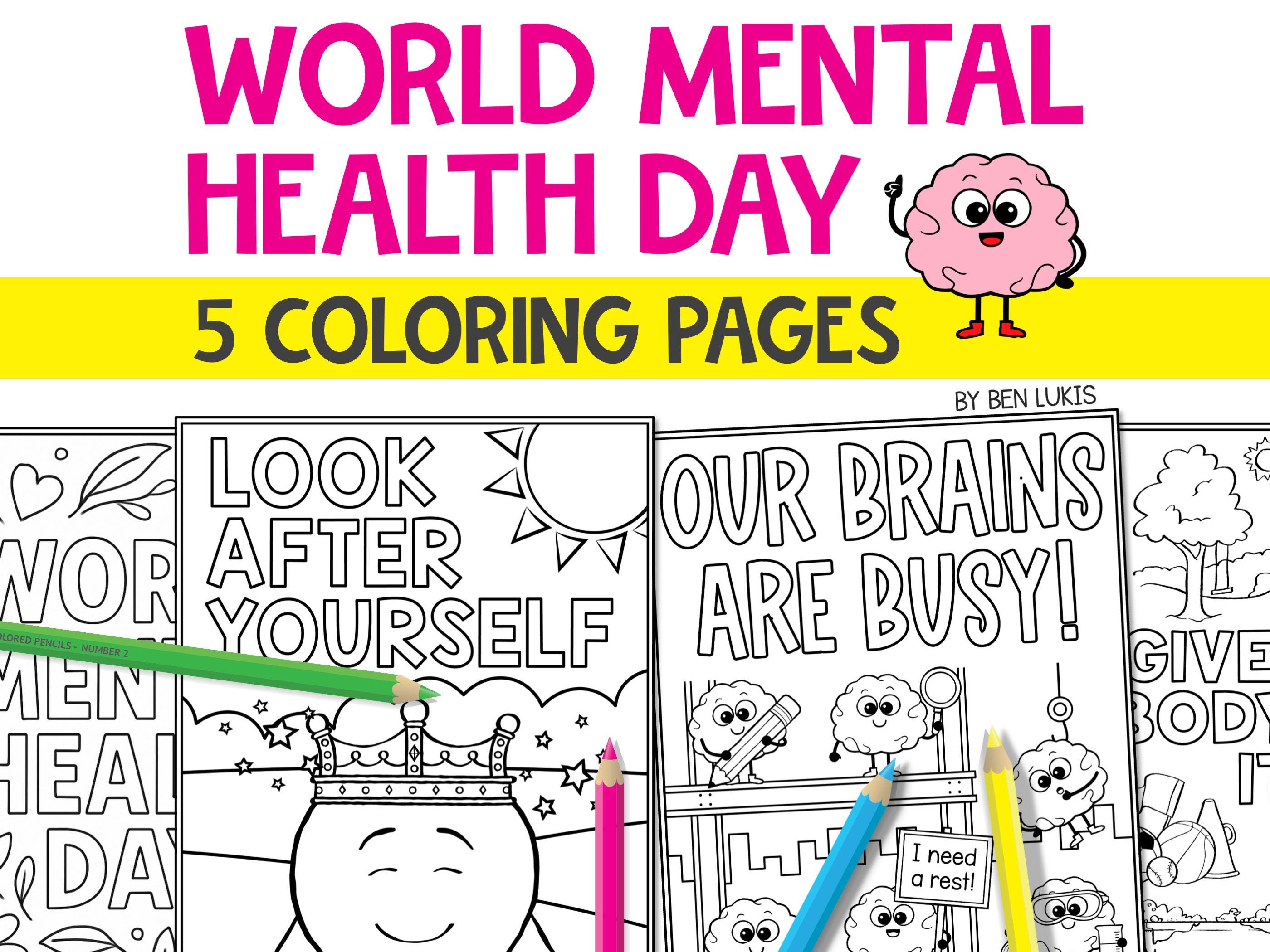 Mental Health Coloring Pages, SEL Activity, Mindfulness Printables (PDF ...