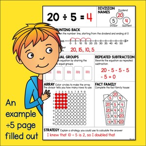 Divide by 4 Practice Math Worksheets, Division Equation of the Day ...