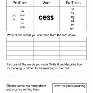 Making Words With Word Bases, Prefixes and Suffixes, Word Study ...