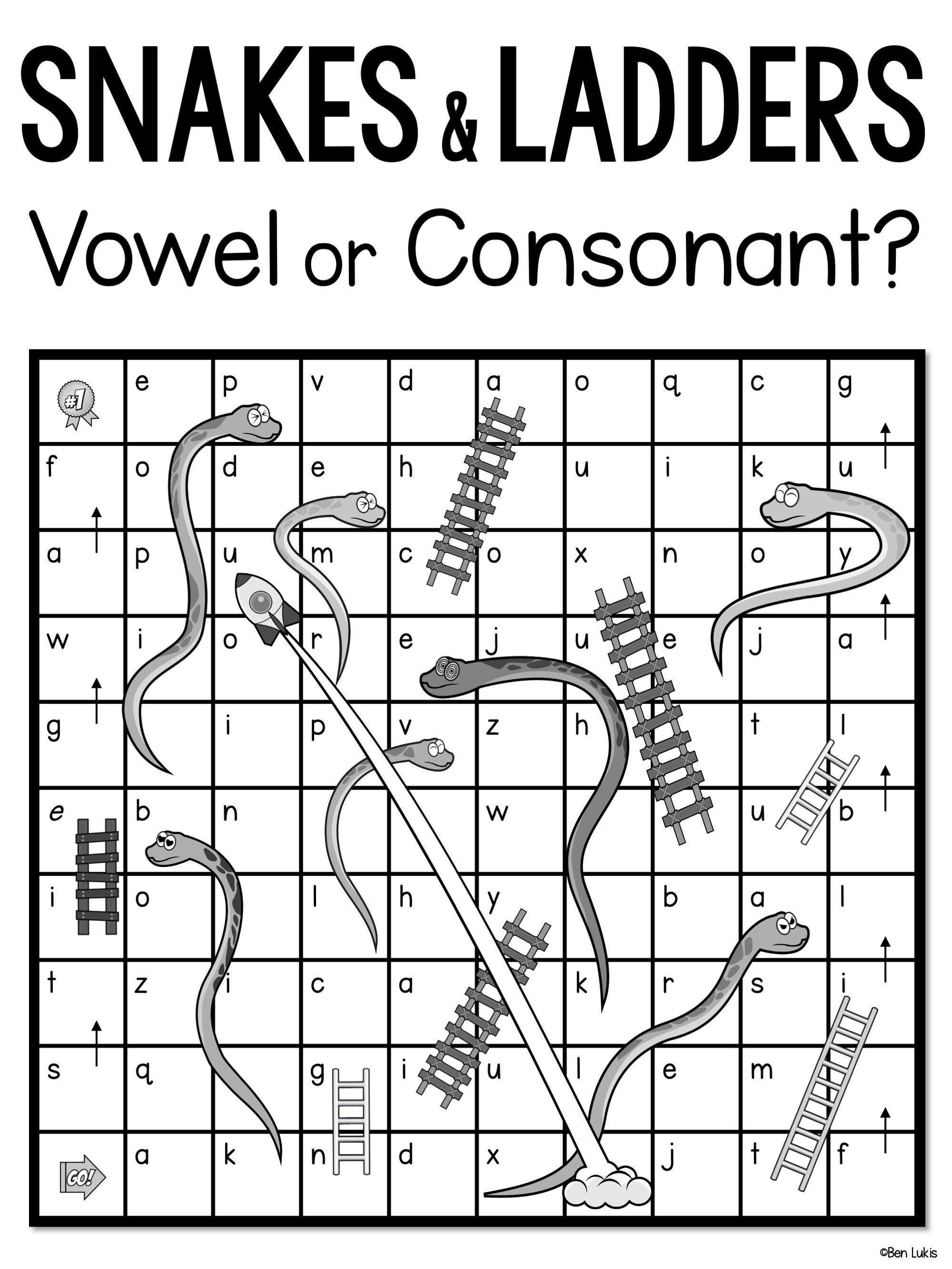 Printable Snakes and Ladders Game, Family Board Game, Educational Odd ...