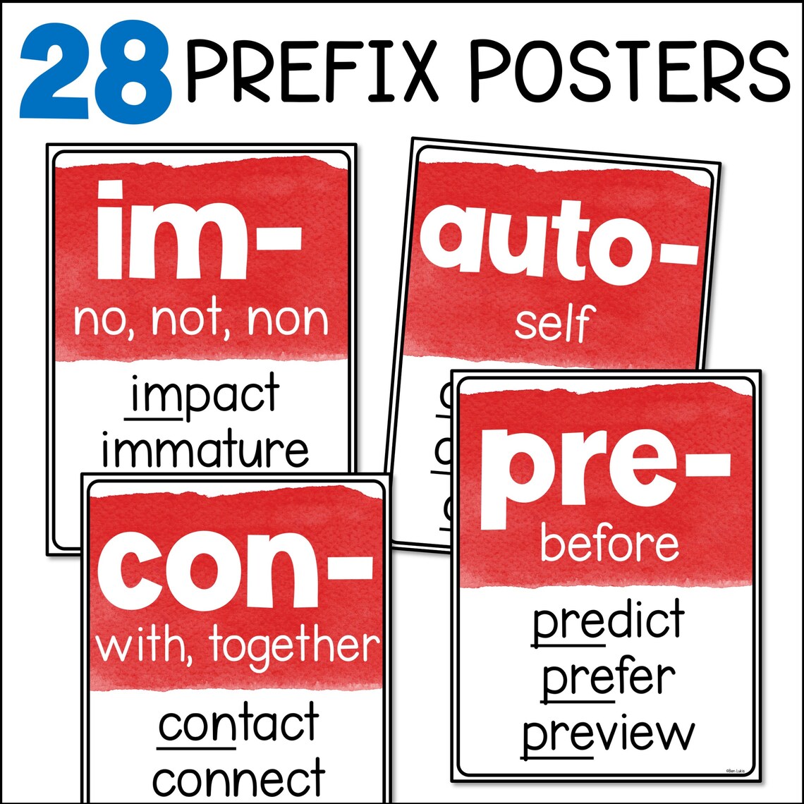 Prefix, Suffix & Word Root Educational Posters, Morphology Visuals for ...