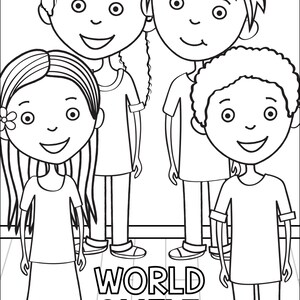 World Smile Day Coloring Pages, Fun Coloring Activity for Kids ...