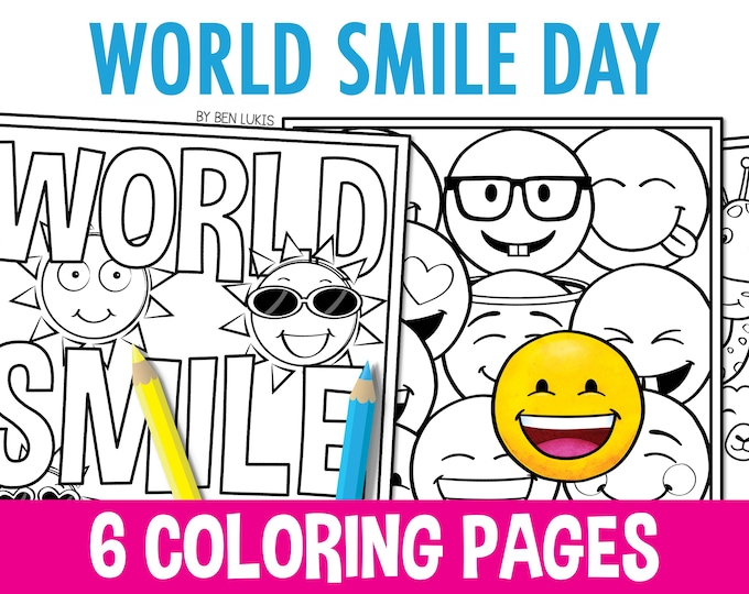 Printable Emoji Colouring Sheets for World Emoji Day - Instant Download ...