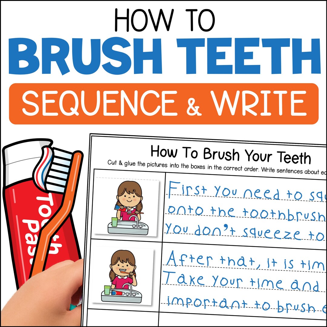 How to Brush Your Teeth Procedural Writing Sequencing & - Etsy Australia