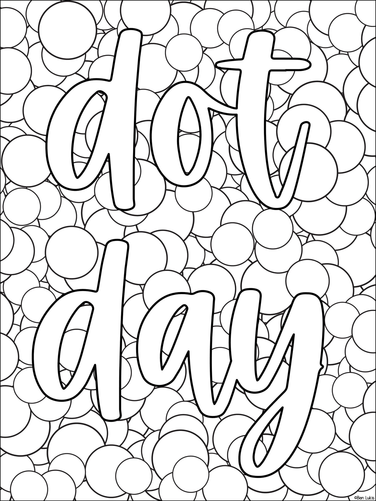 Dot Day Coloring Pages, Printable Activity for Kids, International Dot ...