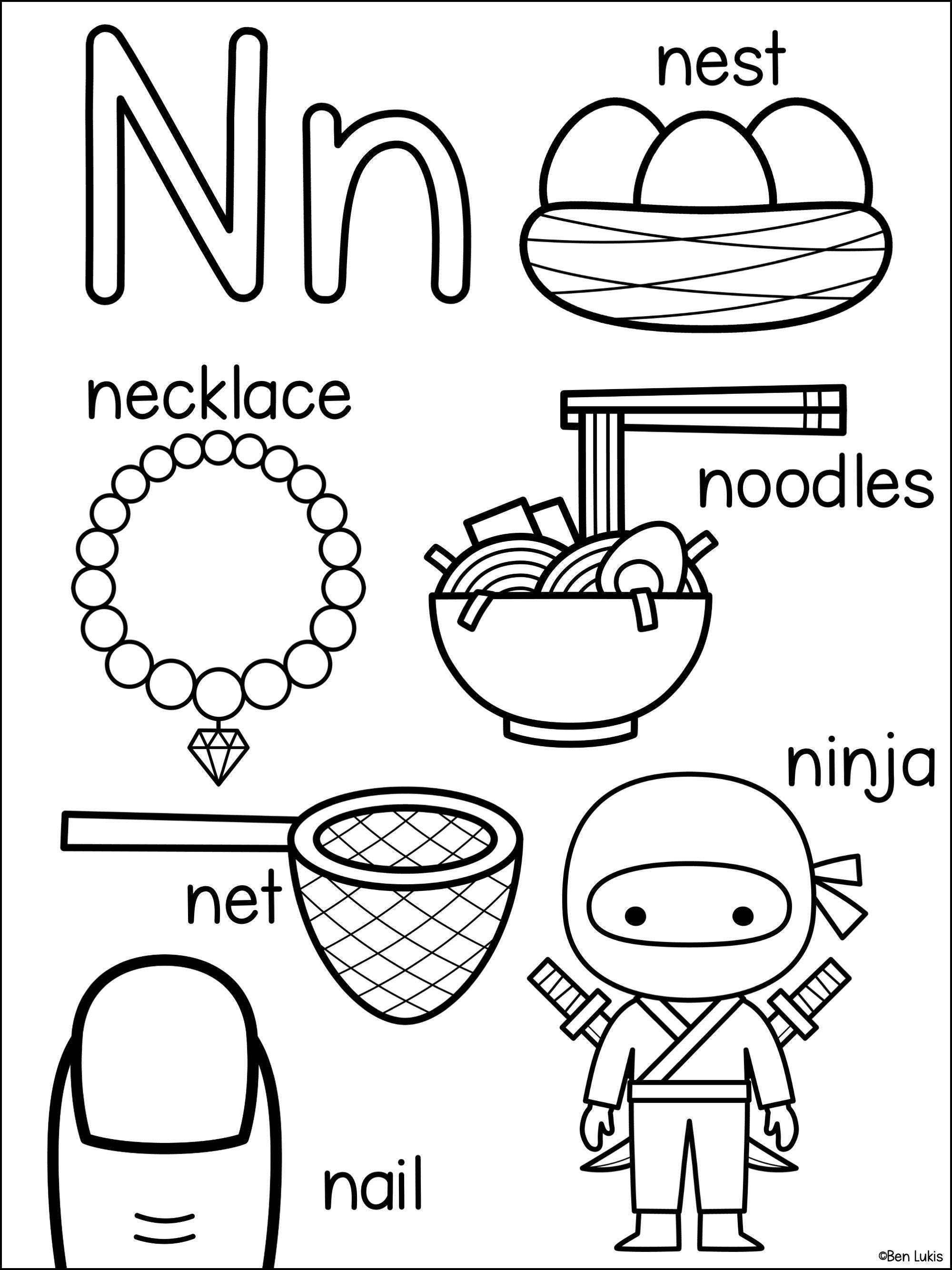 Printable Alphabet Coloring Pages for Kids, ABC Learning Activity ...