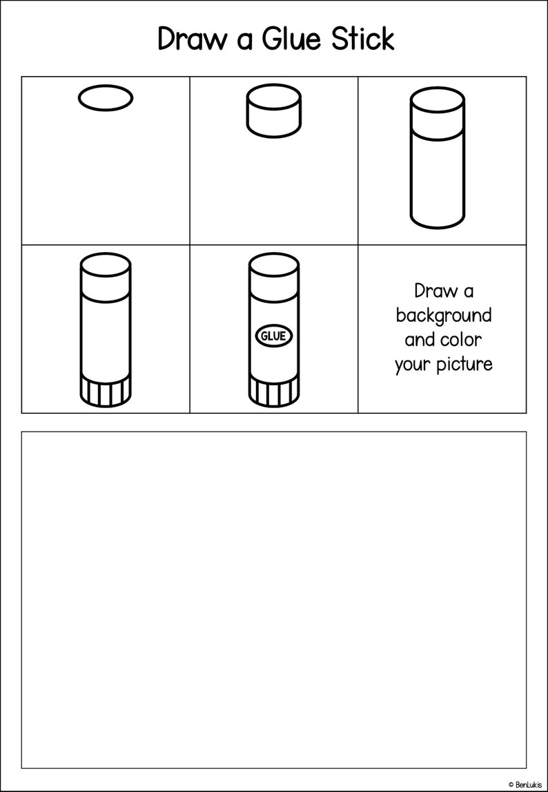 Back to School Directed Drawing Worksheets With Step by Step Drawing ...